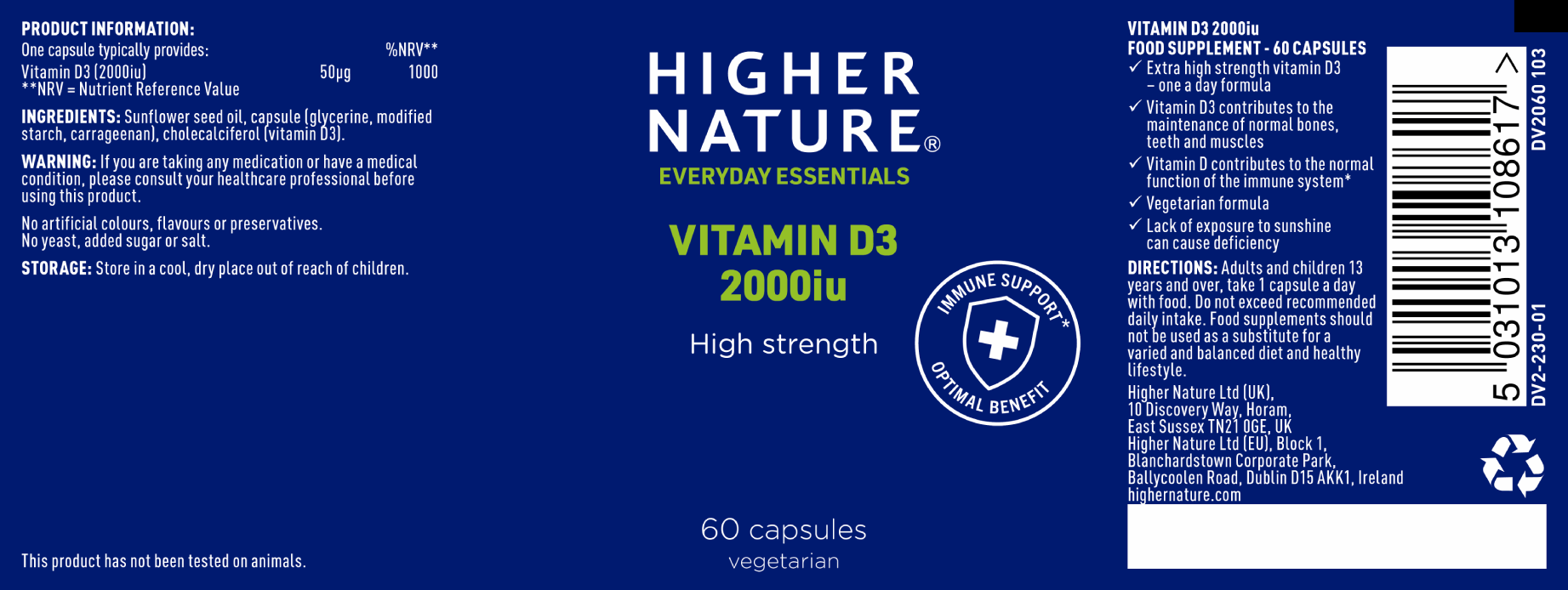 Vitamin D3 2000iu - Best Life